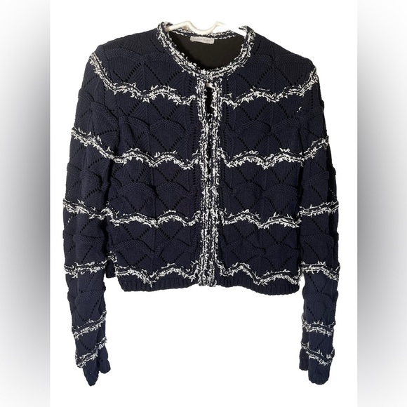 MAISON ULLENS | Jackets & Coats | Maison Ullens Dark Blue Knit Sweater ...
